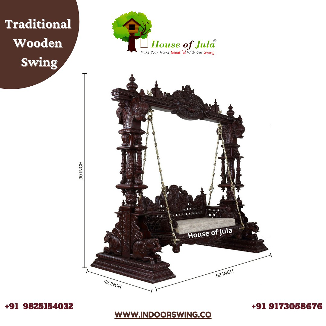 Shop TRADITIONAL INDIAN WOODEN SWING | SWING | House of Jula in ...