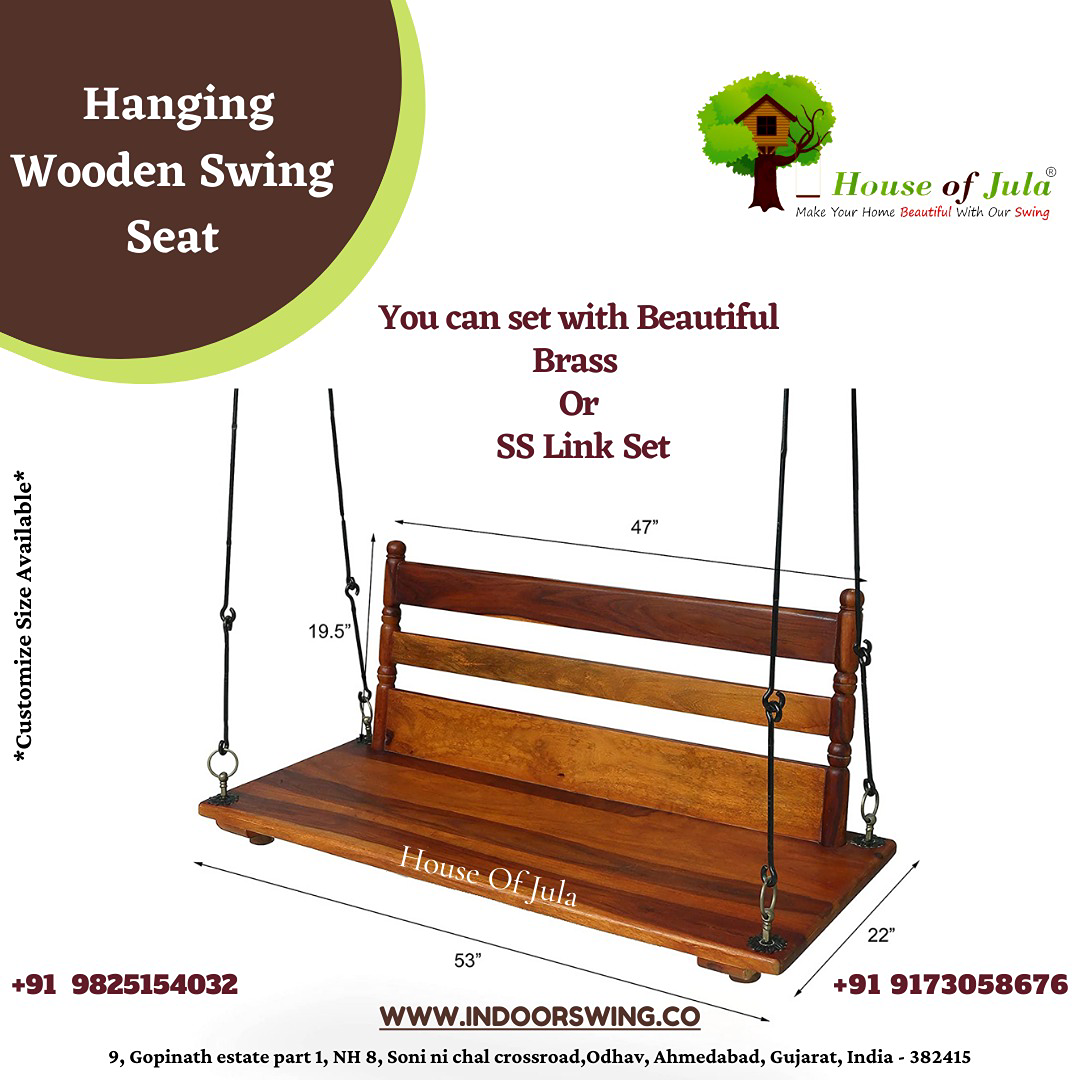 Shop Hanging Woden Swing With Rope | HANGING SWING | House of Jula in ...