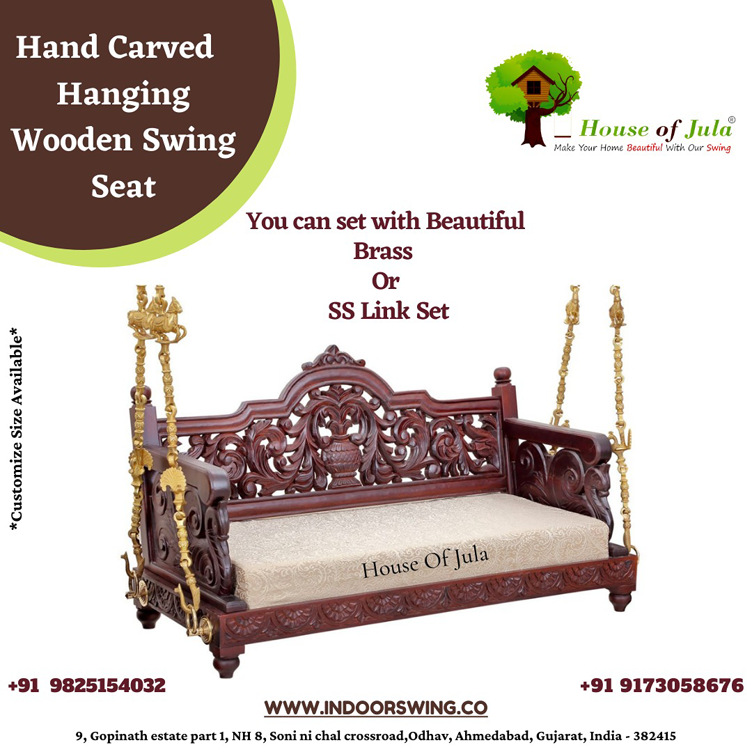 Shop TRADITIONAL WOODEN HANGING SWING | HANGING SWING | House of Jula ...