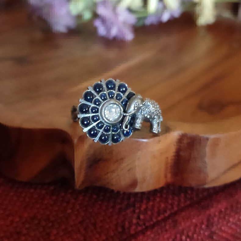 Blue Stone Silver Rings Online