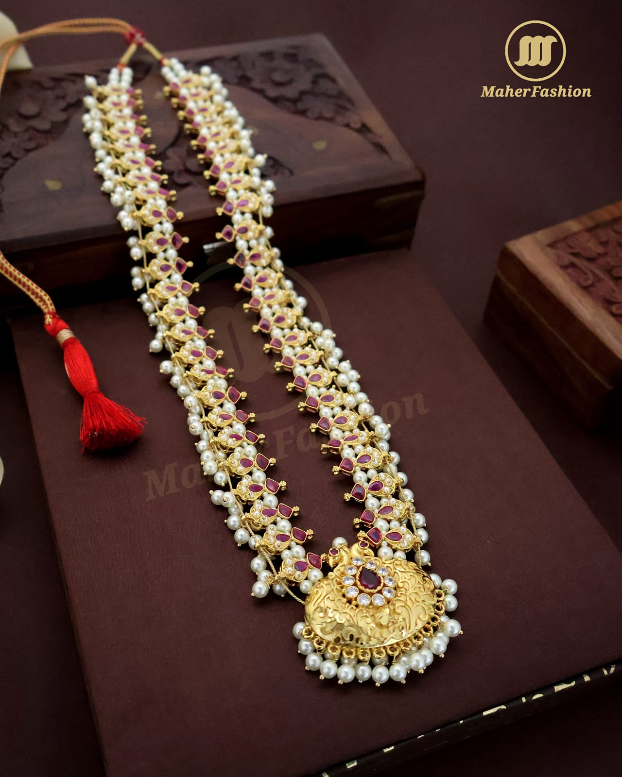 Shop TRADITIONAL KOLHAPURI MOTI SAAJ | KOLHAPURI SAAJ | Maher Fashion ...