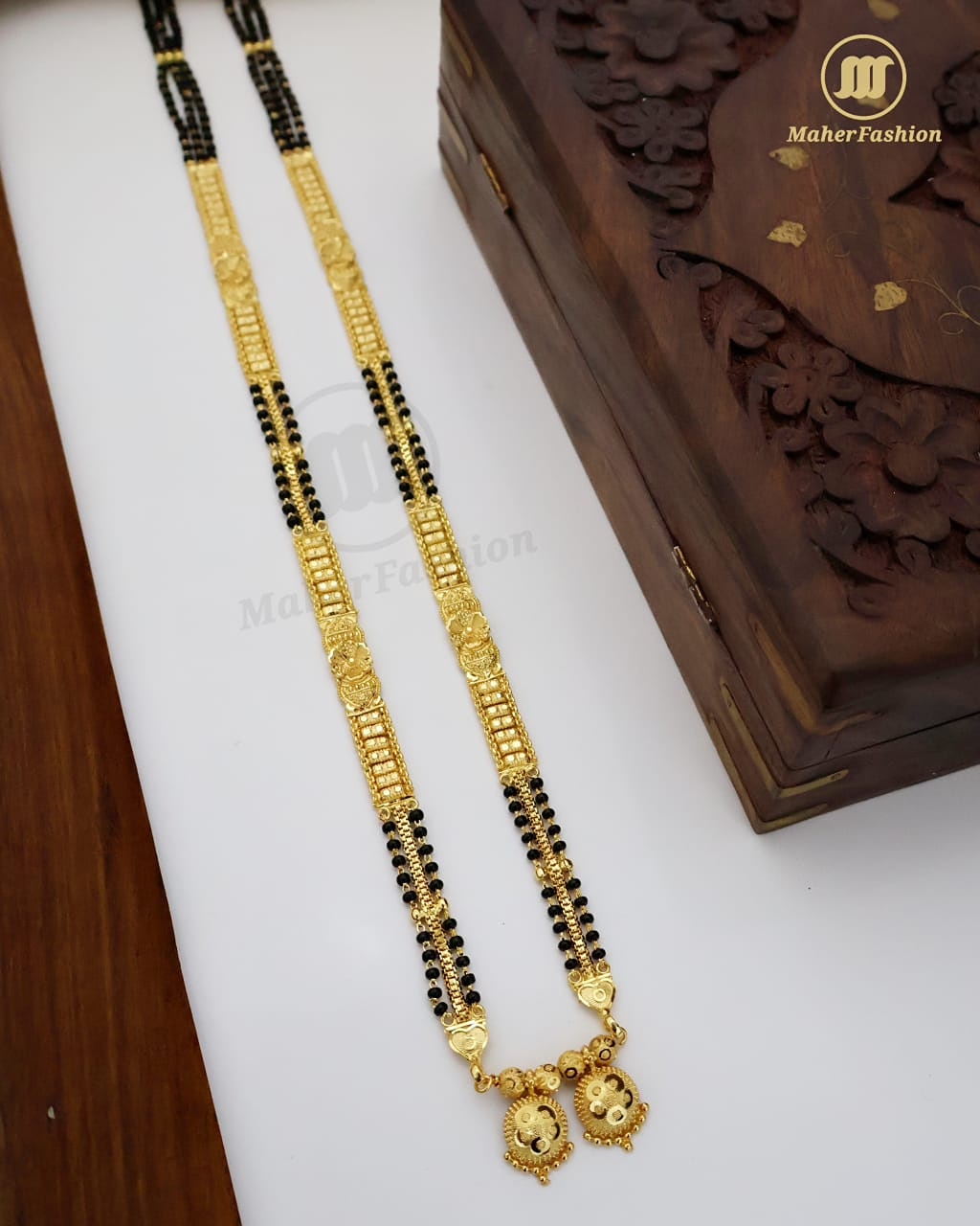 Shop BLOOMING GOLDEN PATTI MANGALSUTRA | MANGALSUTRA | Maher Fashion in ...
