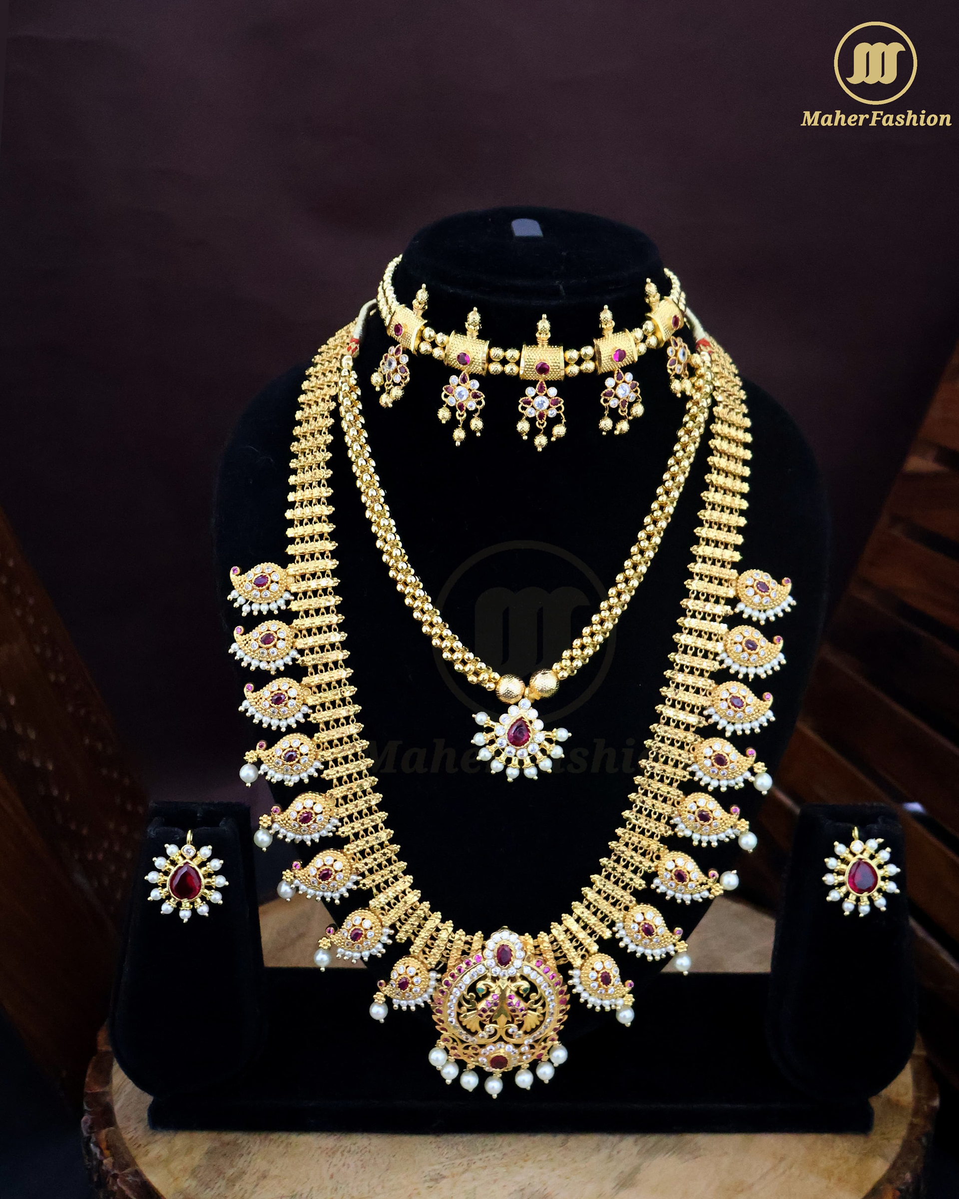 Shop TRADITIONAL GOLDEN COMBO SET | Maher Fashion in Mumbai ...
